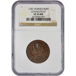 Popular 1787 Connecticut Copper Variety Horned Bust 1787 Connecticut ...