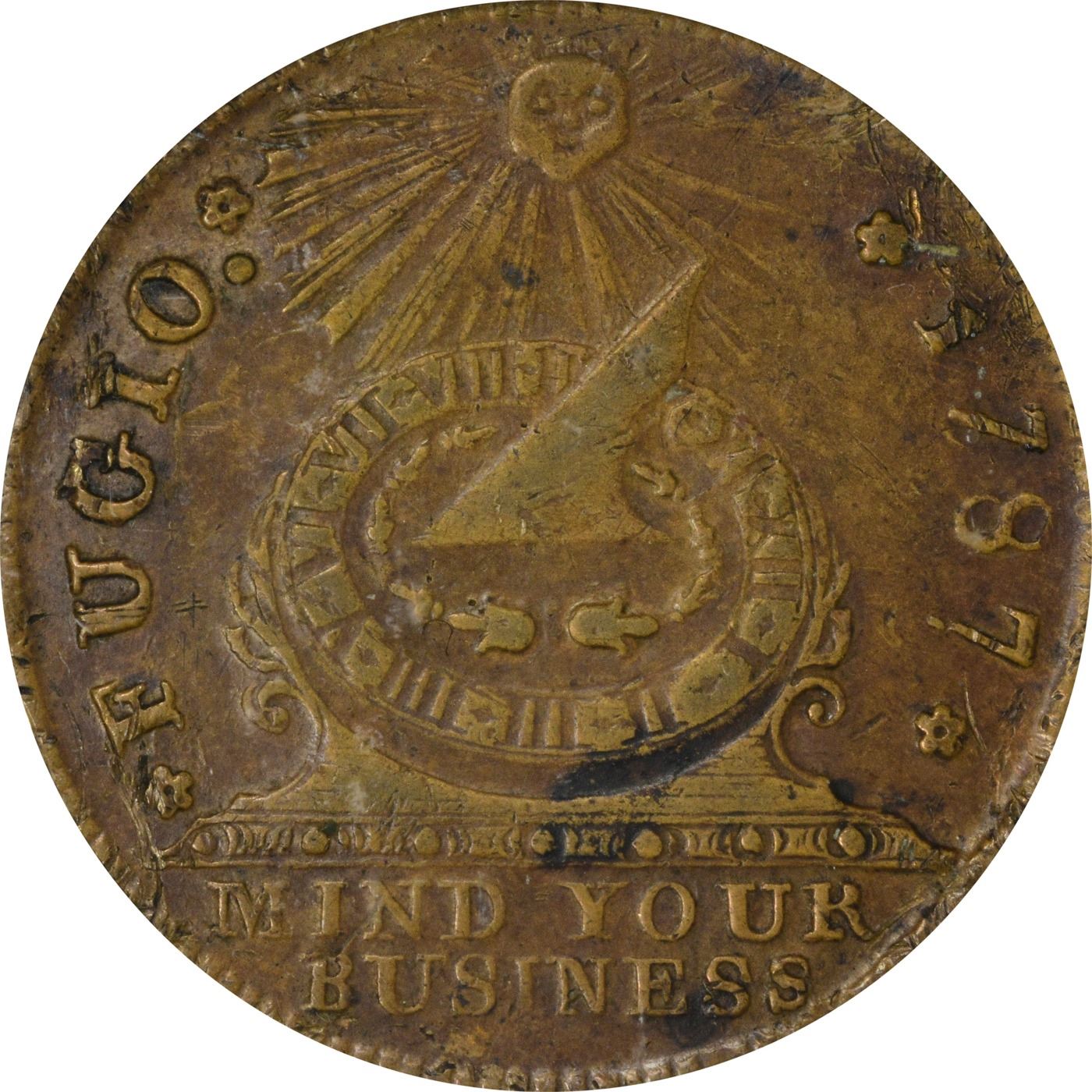 AU 1787 Fugio Copper Restrike “1787” Fugio Copper. New Haven Restrike ...