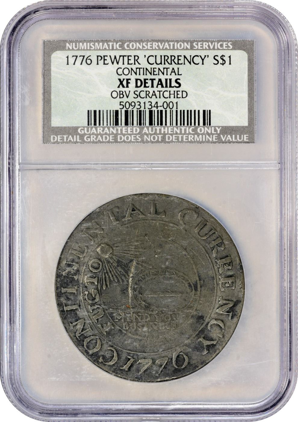 Highly Collectible 1776 Continental "Dollar" Correct CURRENCY Spelling ...