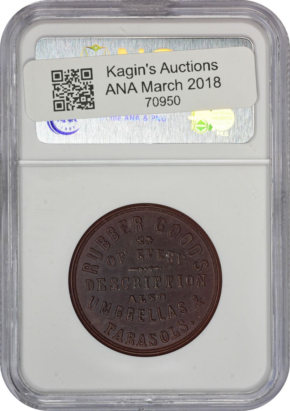 (1860s) W.G. Maxwell Rubber Token Maryland. Baltimore. Undated (1860s ...