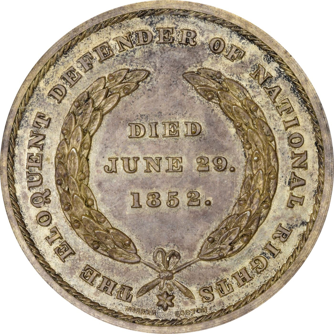 Mint State Henry Clay Silver Medal Undated (1860) Henry Clay Memorial Medal. Silver. MS-63 NGC.