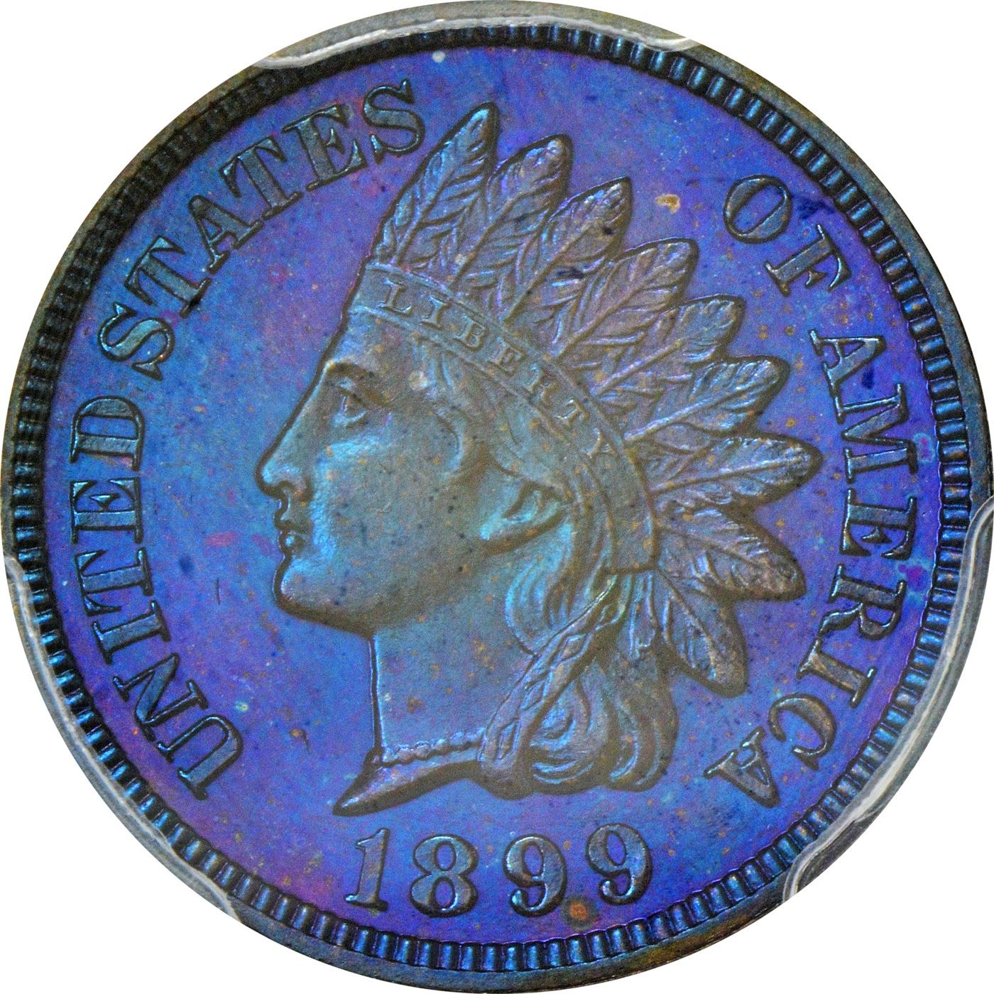 Gem Proof 1899 Indian Cent 1899 Indian Cent Proof-65 RB PCGS.