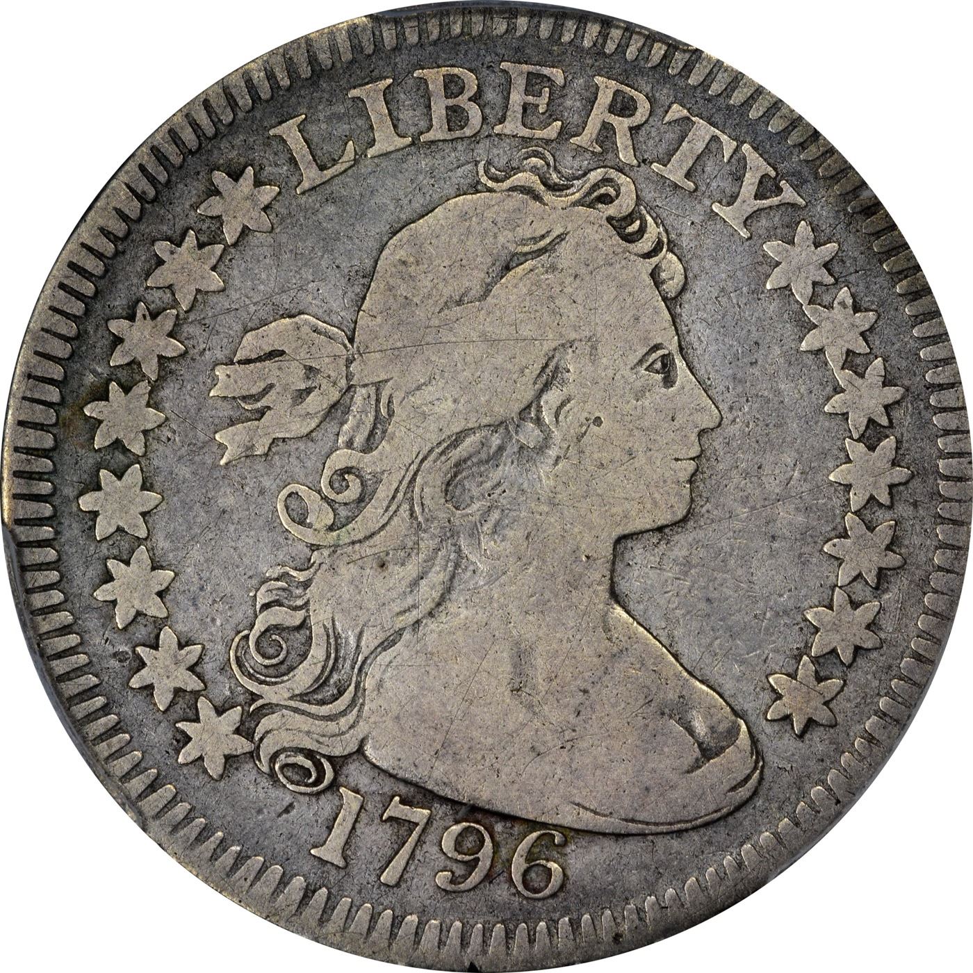 Choice VG 1796 Quarter Rarity 1796 Quarter B-2. High 6. Rarity-3. VG-10 ...