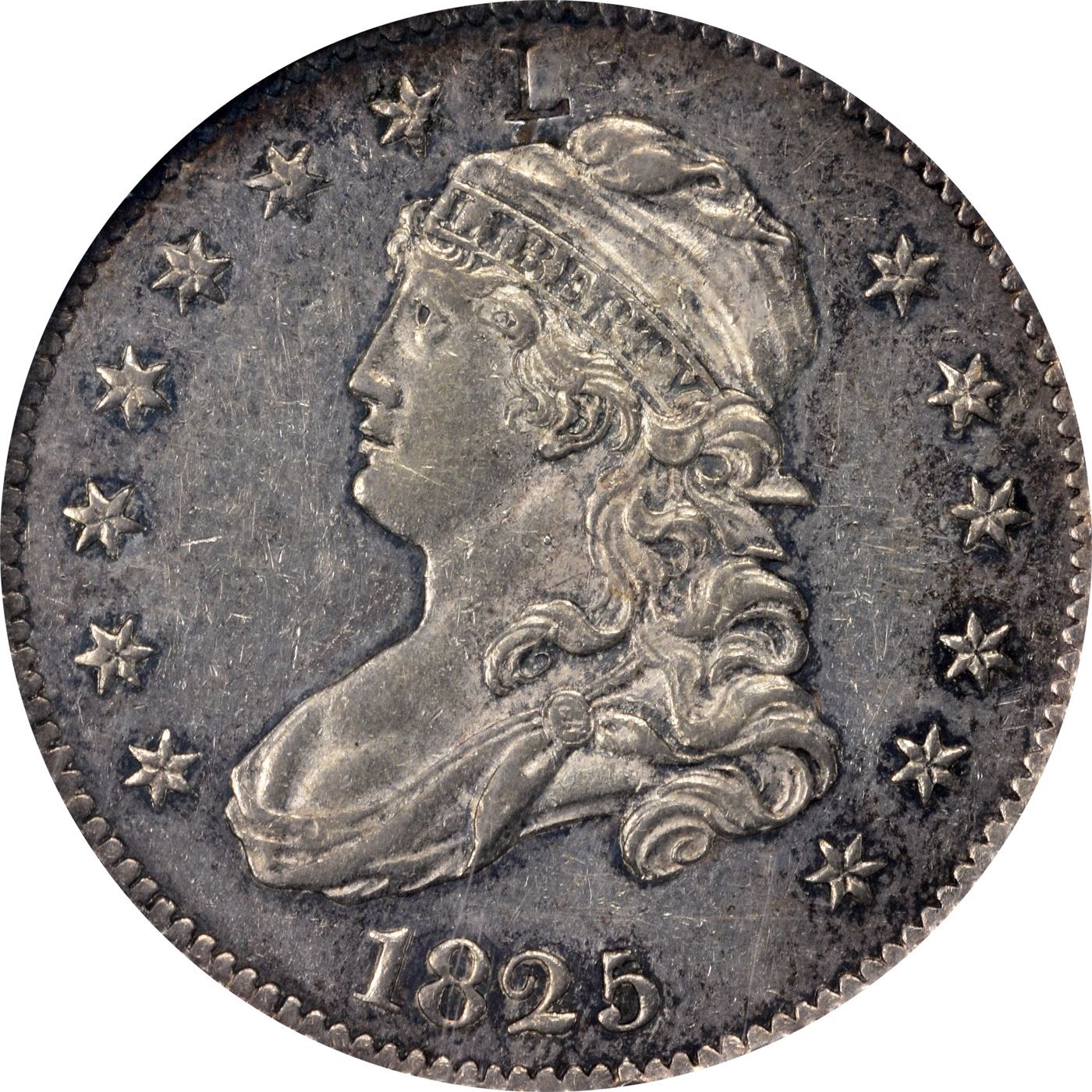 Uncirculated 1825/3 Quarter Enigmatic “L” Counterstamp 1825/3 Quarter B ...