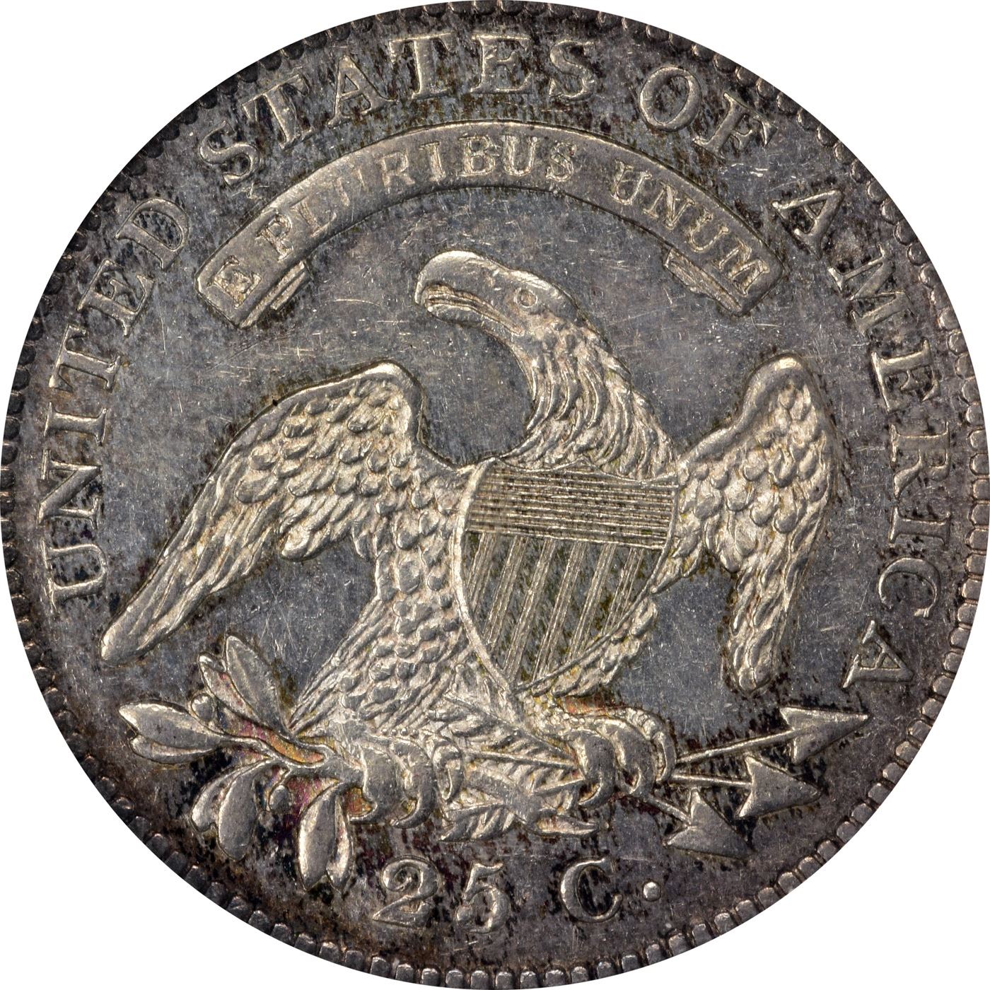 Uncirculated 1825/3 Quarter Enigmatic “L” Counterstamp 1825/3 Quarter B ...
