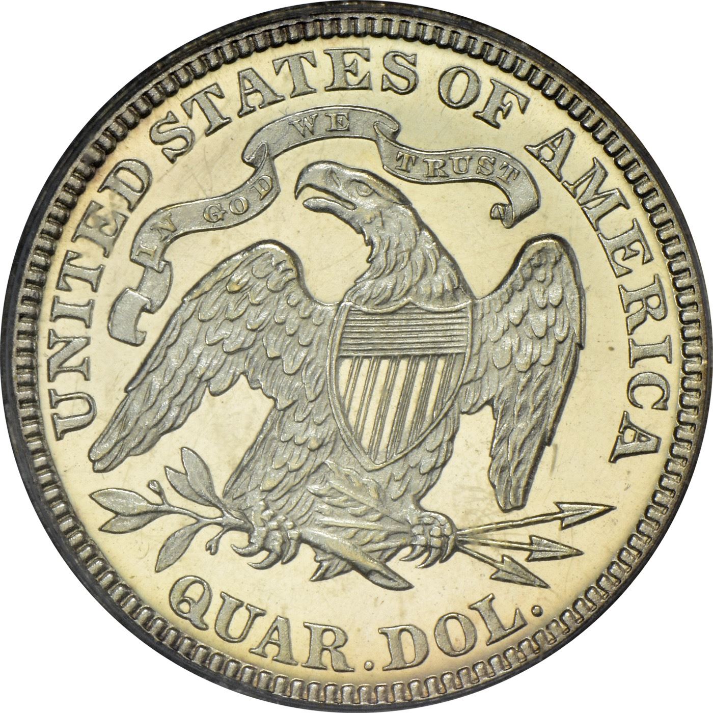 Brilliant Proof 1880 Quarter 1881 Quarter Proof-62 PCGS.