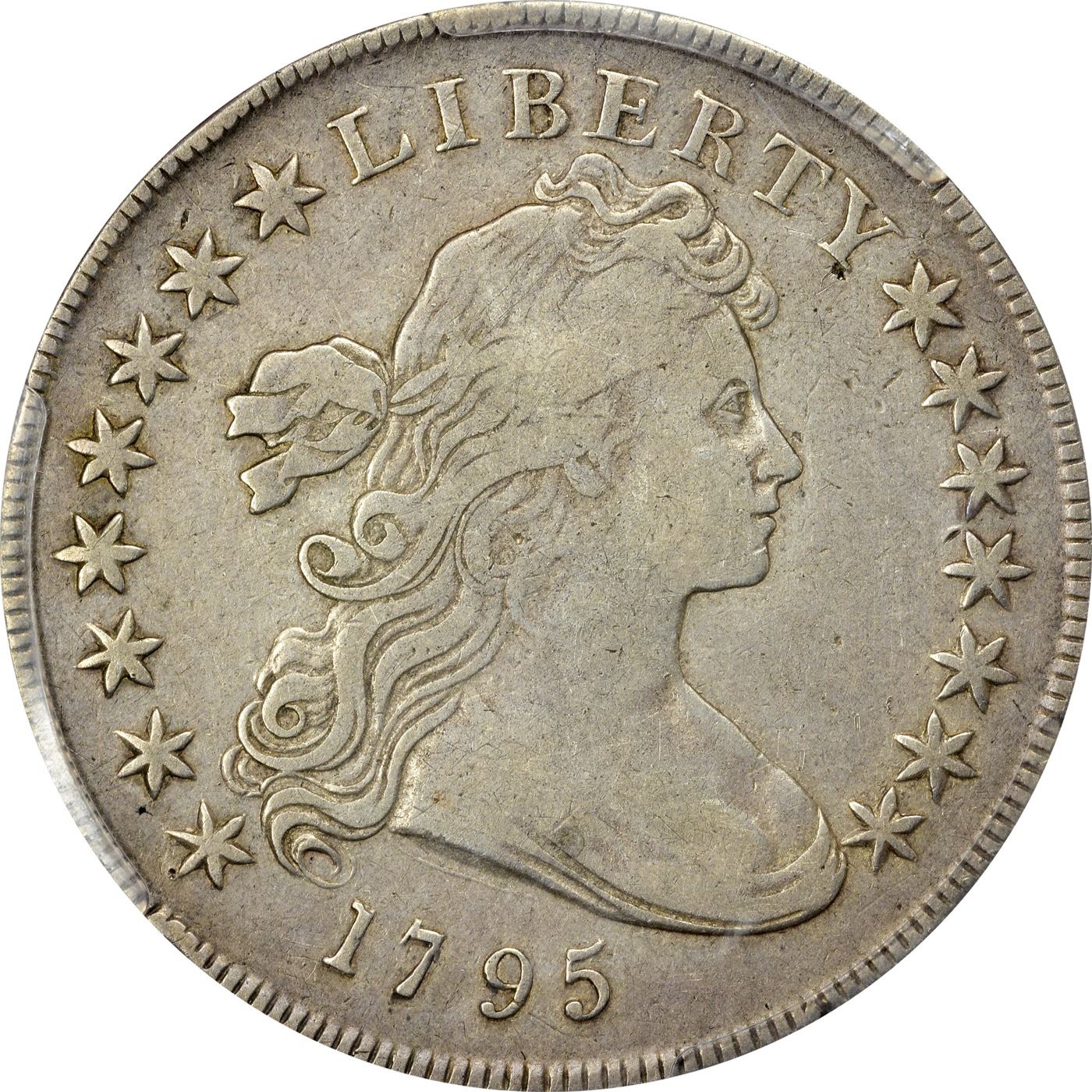 Choice Fine 1795 Draped Bust $1 Centered Bust 1795 Draped Bust Dollar ...