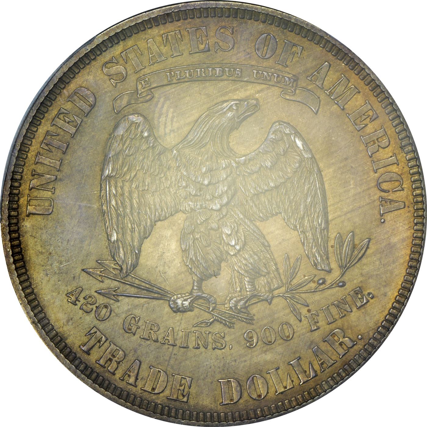 Toned Proof 1879 Trade Dollar 1879 Trade $1. Proof-62 PCGS.