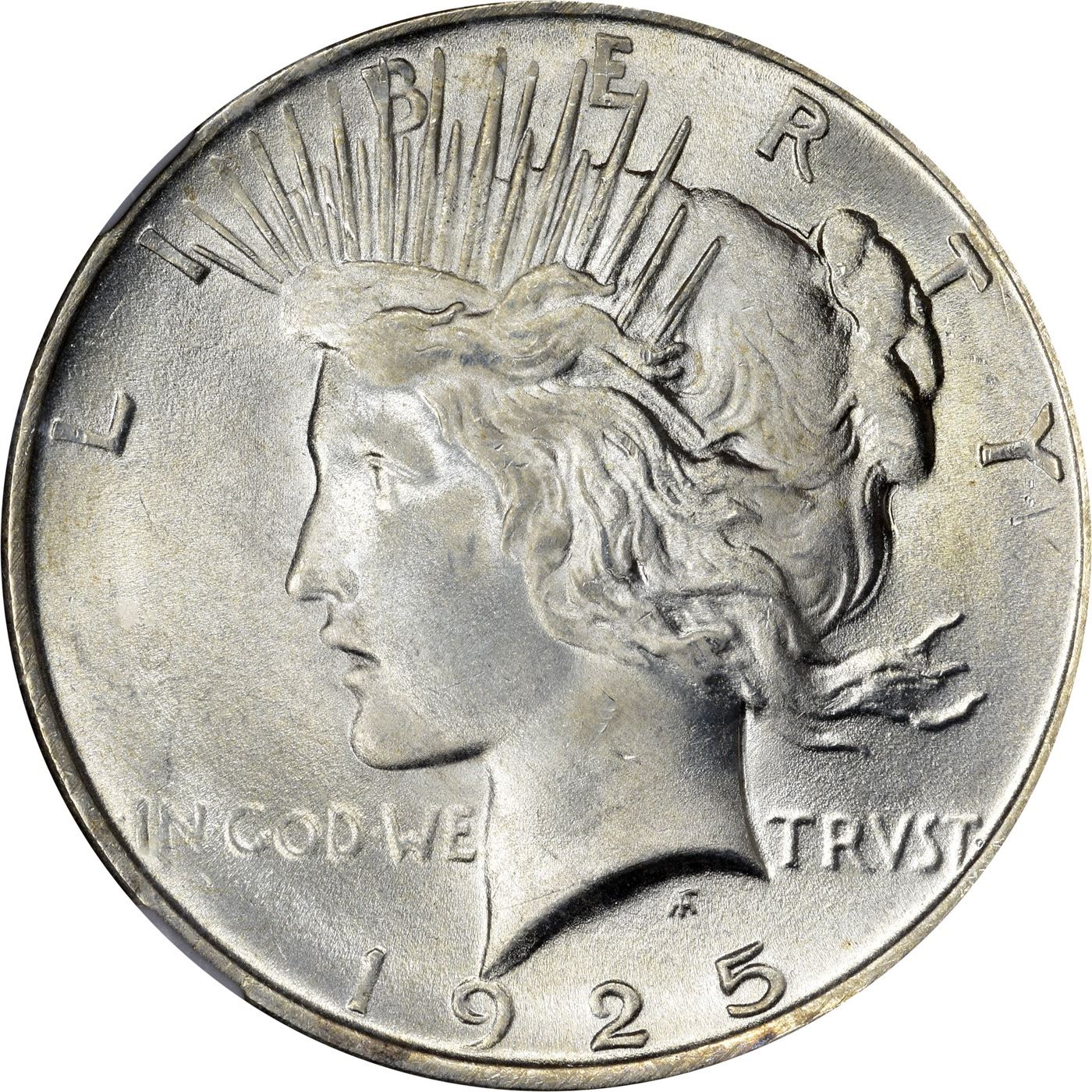 Superb Gem Uncirculated 1925 Peace $1 1925 Dollar MS-67 NGC.