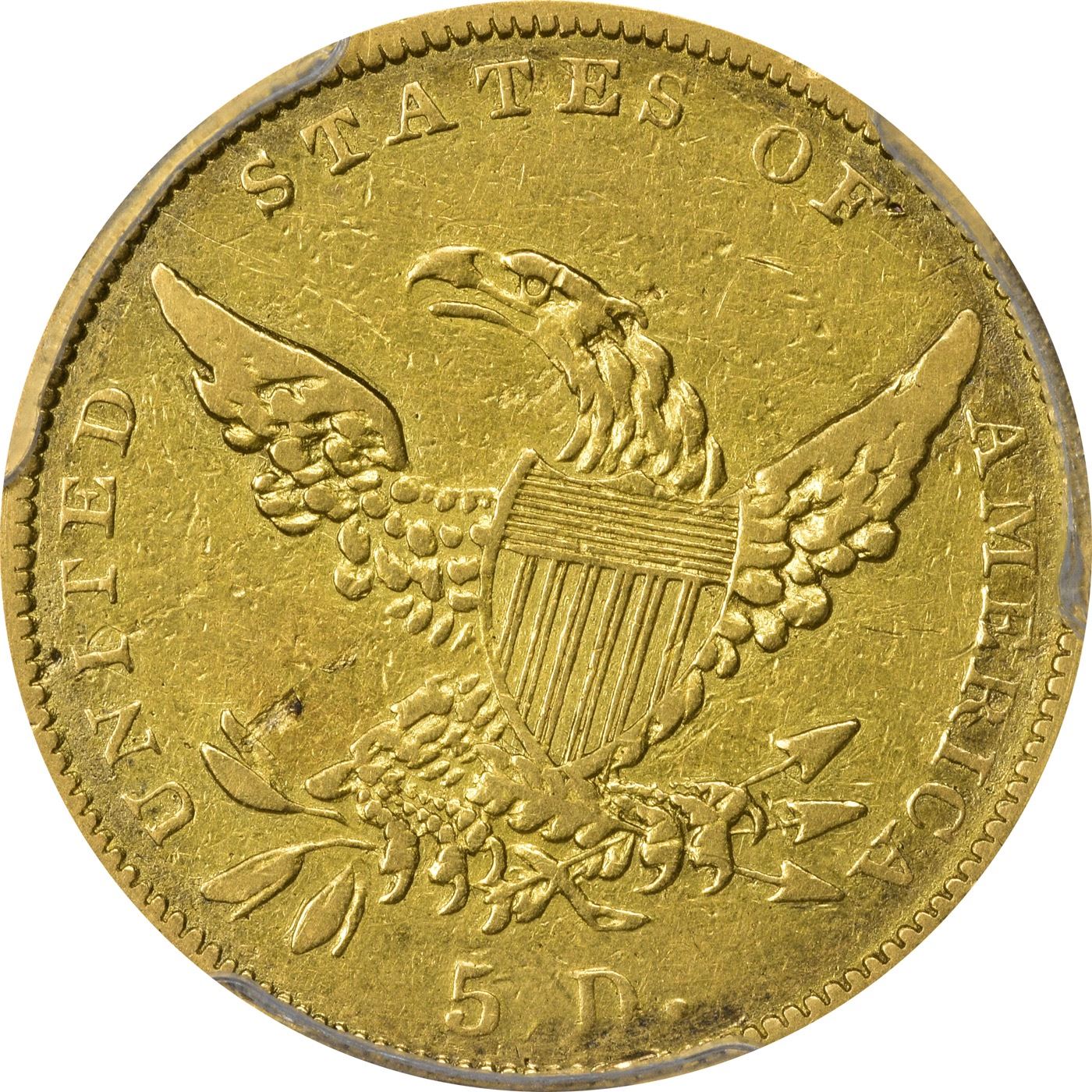 VF Detail 1838-C $5 1838-C Half Eagle Winter 1 (1-A). Genuine – Cleaned ...