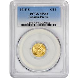 Mint State 1915-S Pan-Pac Gold $1 1915-S Commem Gold Panama-Pacific ...