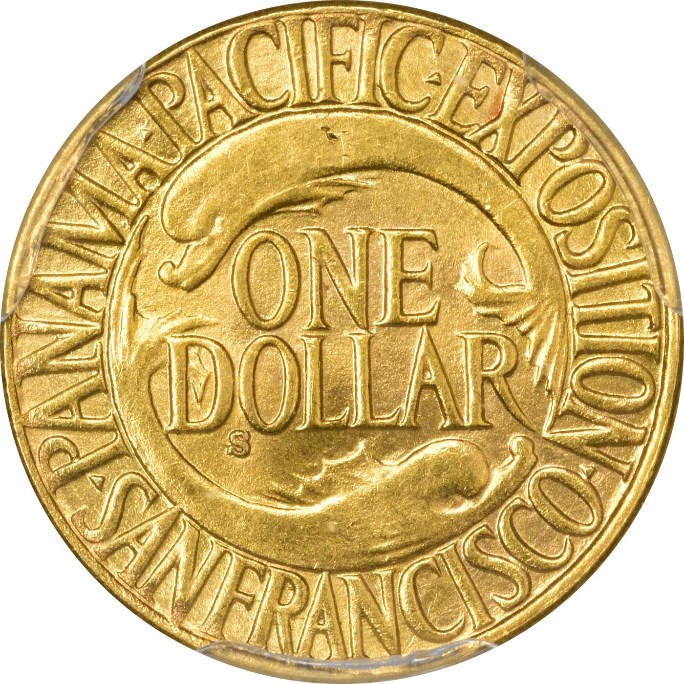 Mint State 1915-S Pan-Pac Gold $1 1915-S Commem Gold Panama-Pacific ...