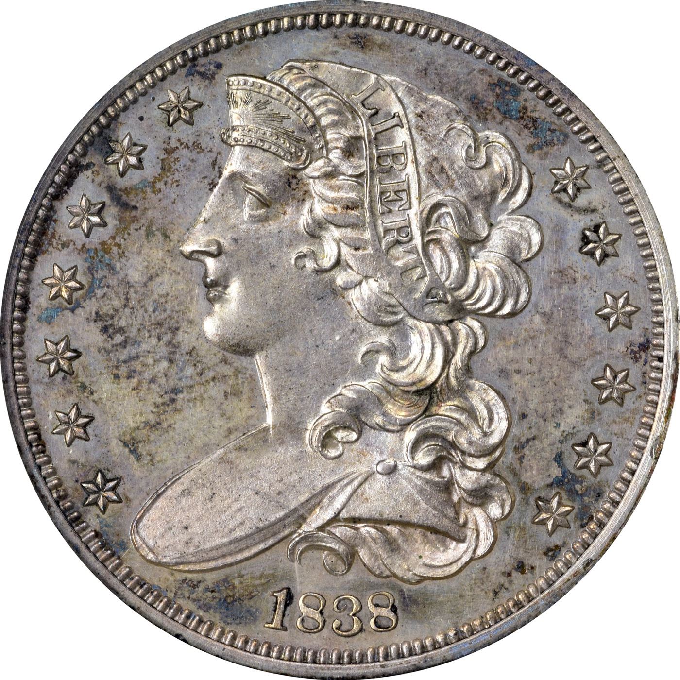 Pattern 1838 Half Dollar Judd-72, Original 1838 Pattern Half Dollar ...