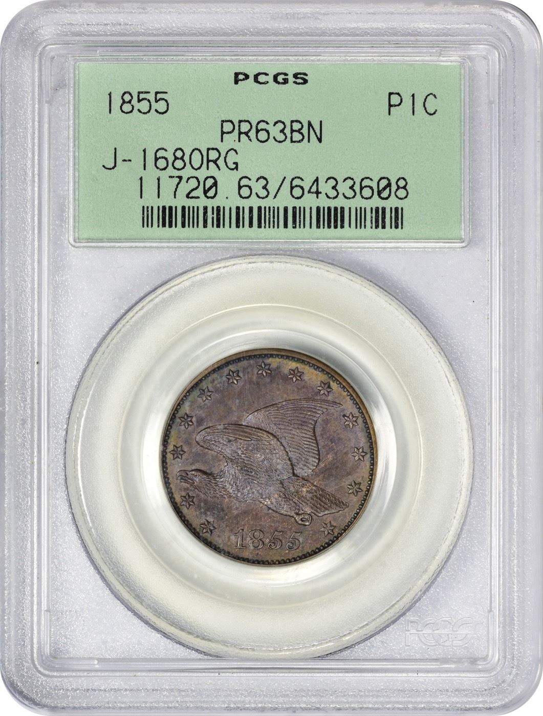 Famous 1855 Flying Eagle Pattern Cent 1855 Pattern Cent. Judd-168 ...