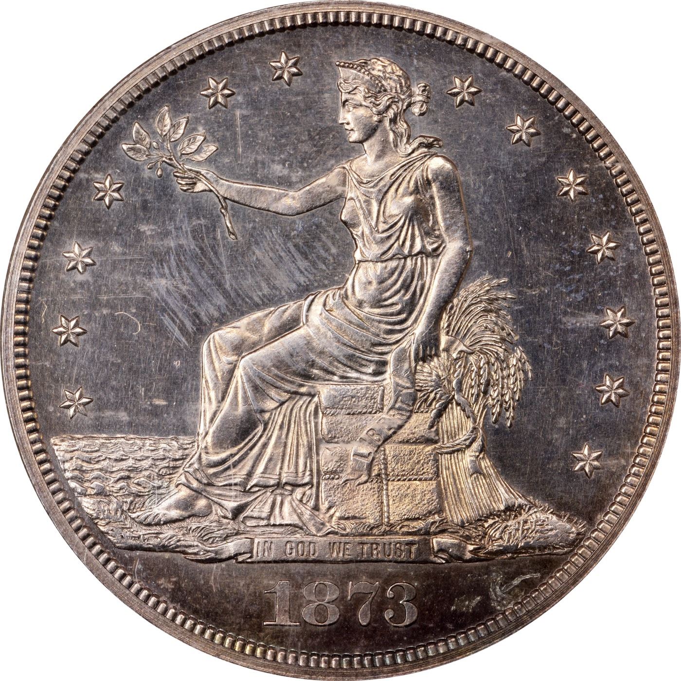 Colorful Proof 1873 Pattern Trade Dollar 1873 Pattern Trade Dollar ...