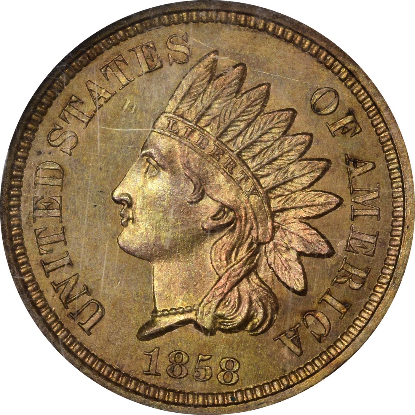 Famous 1858 Indian Cent Pattern 1858 Pattern Cent. Judd-211, Pollock ...