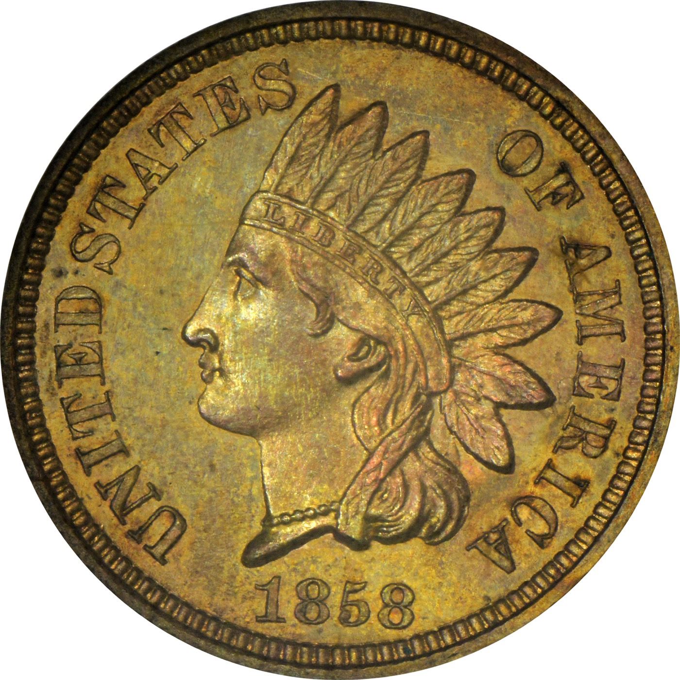Famous 1858 Indian Cent Pattern 1858 Pattern Cent. Judd-211, Pollock ...