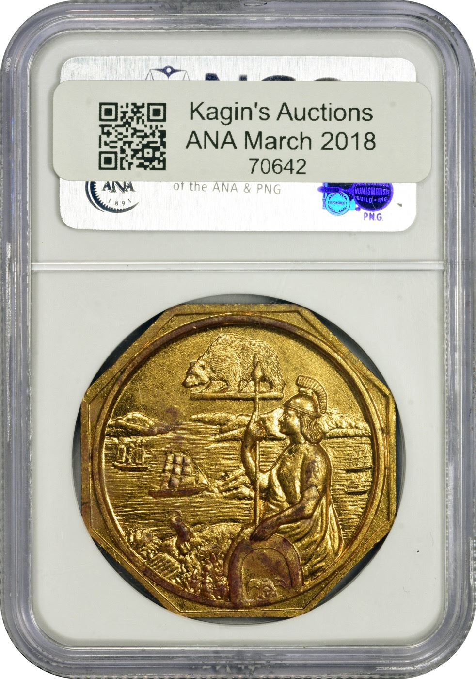 Octagonal 1948 Discovery of Gold So-Called Dollar California. San ...