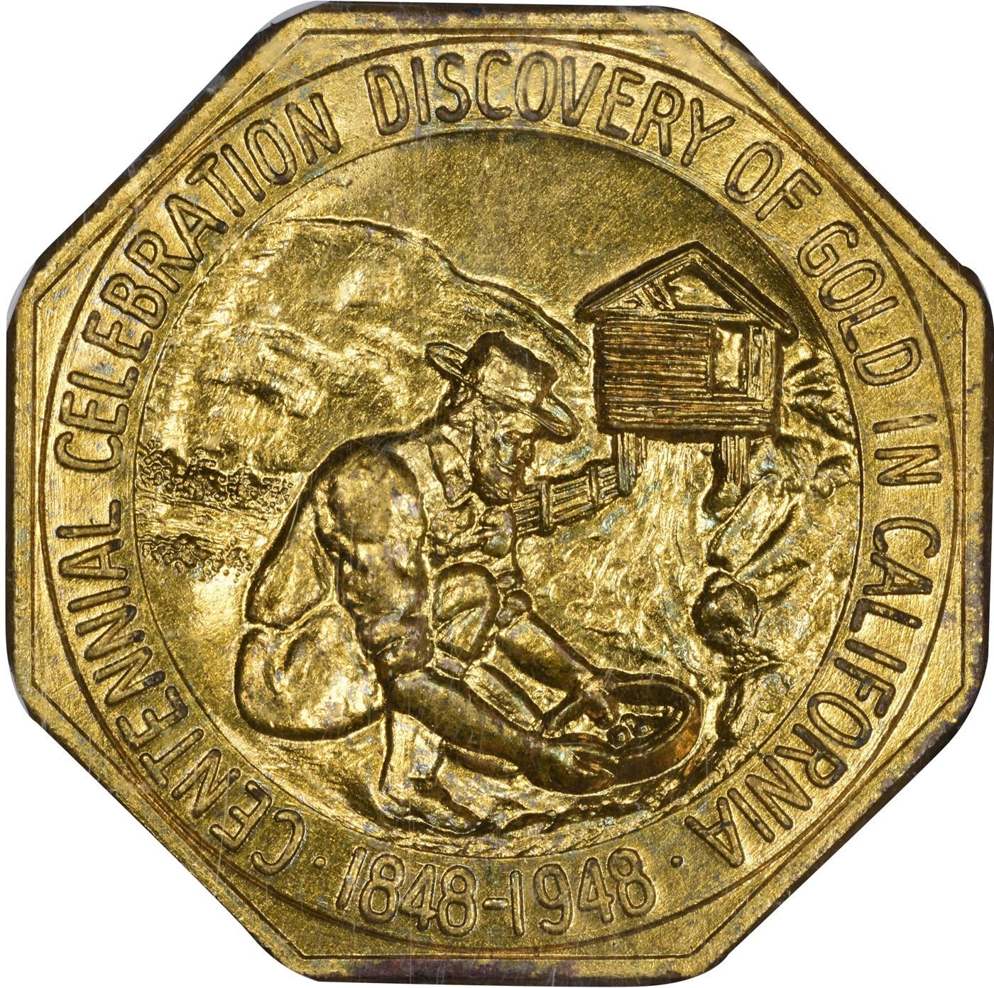 Octagonal 1948 Discovery of Gold So-Called Dollar California. San ...