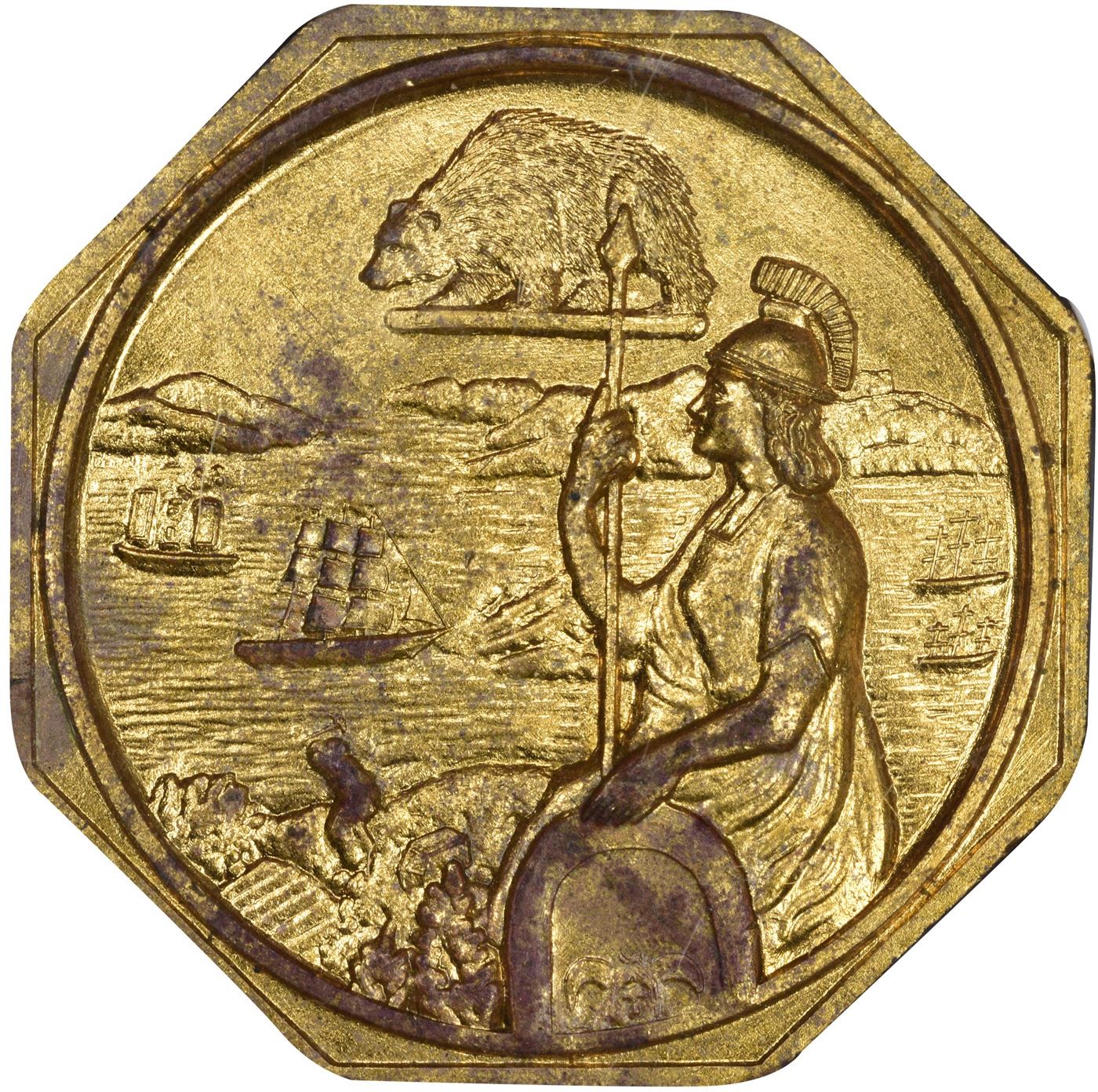 Octagonal 1948 Discovery of Gold So-Called Dollar California. San ...