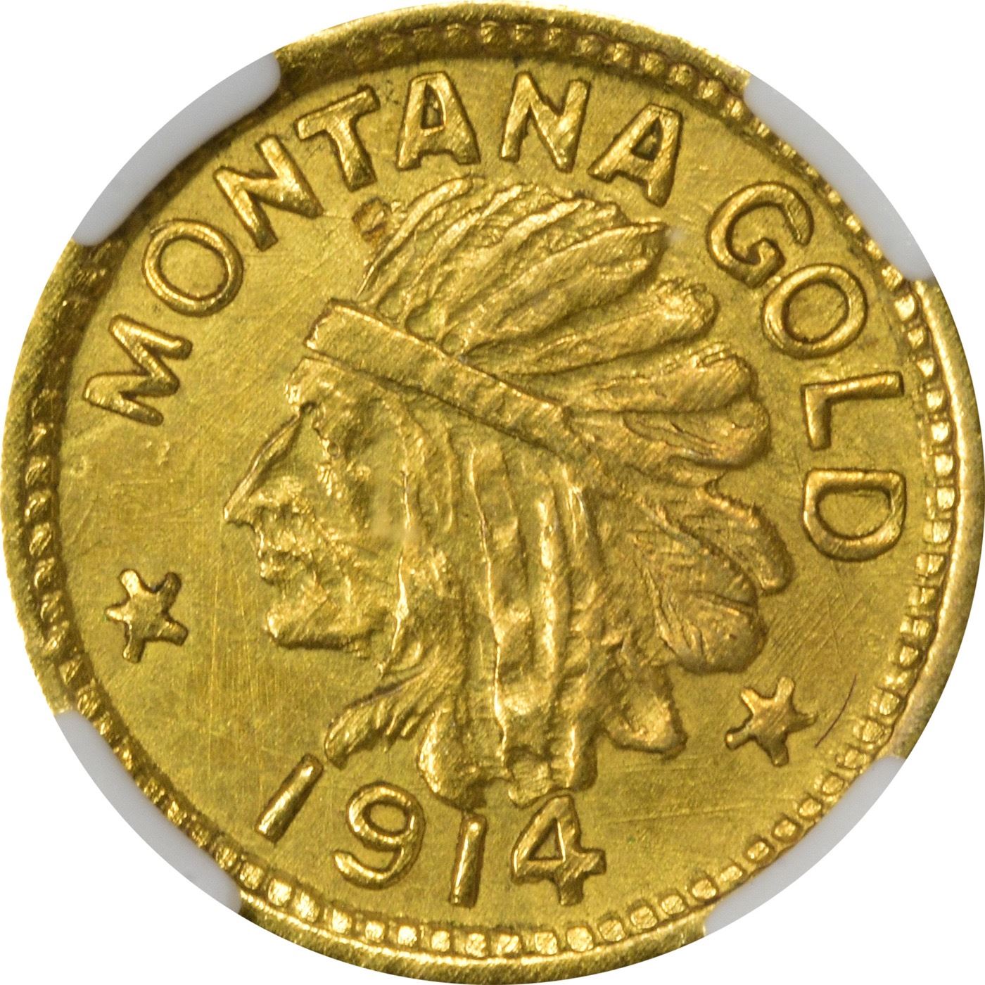 1914-Dated Montana Gold Token M.E. Hart. 1914-Dated Montana Gold Token ...