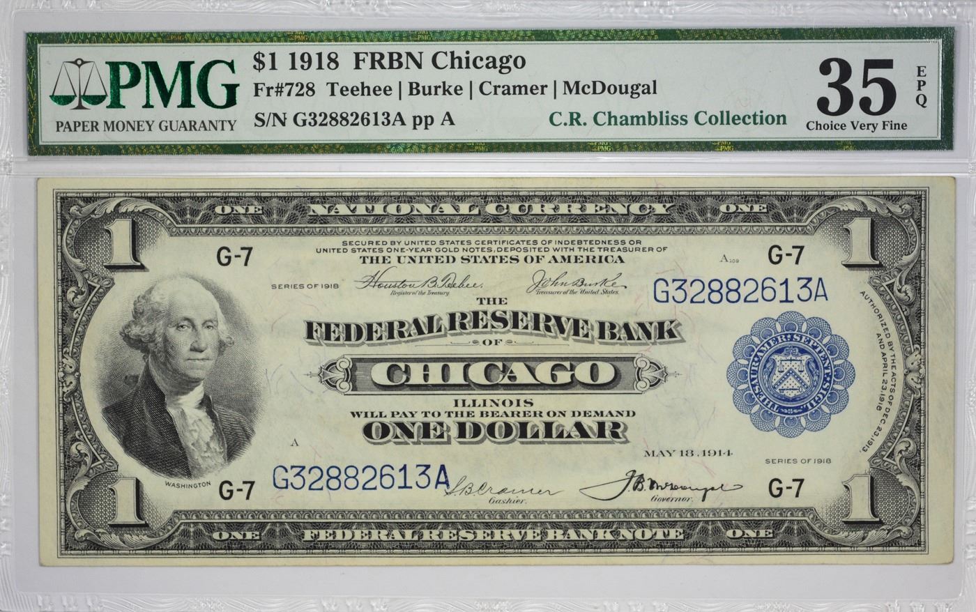 Lot of (3) 1918 $1 Federal Reserve Bank Notes. PMG Graded. Fr. 728 in ...