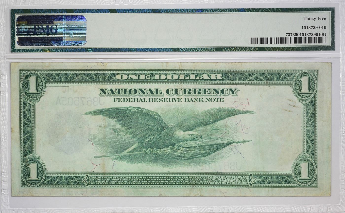 Lot of (4) 1918 $1 Federal Reserve Bank Notes. PMG Graded. Terrific mid ...