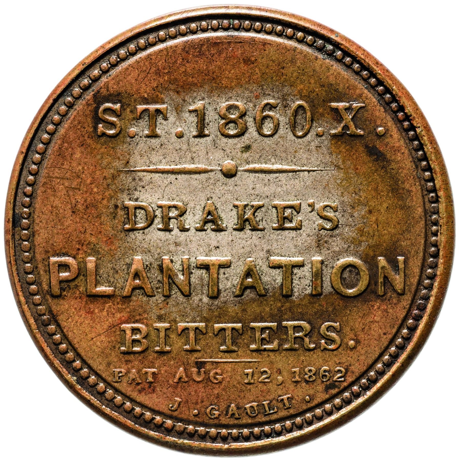 Drake's Plantation Bitters. 3 Cents. HB-101, EP-42, S-71. Extremely Fine.