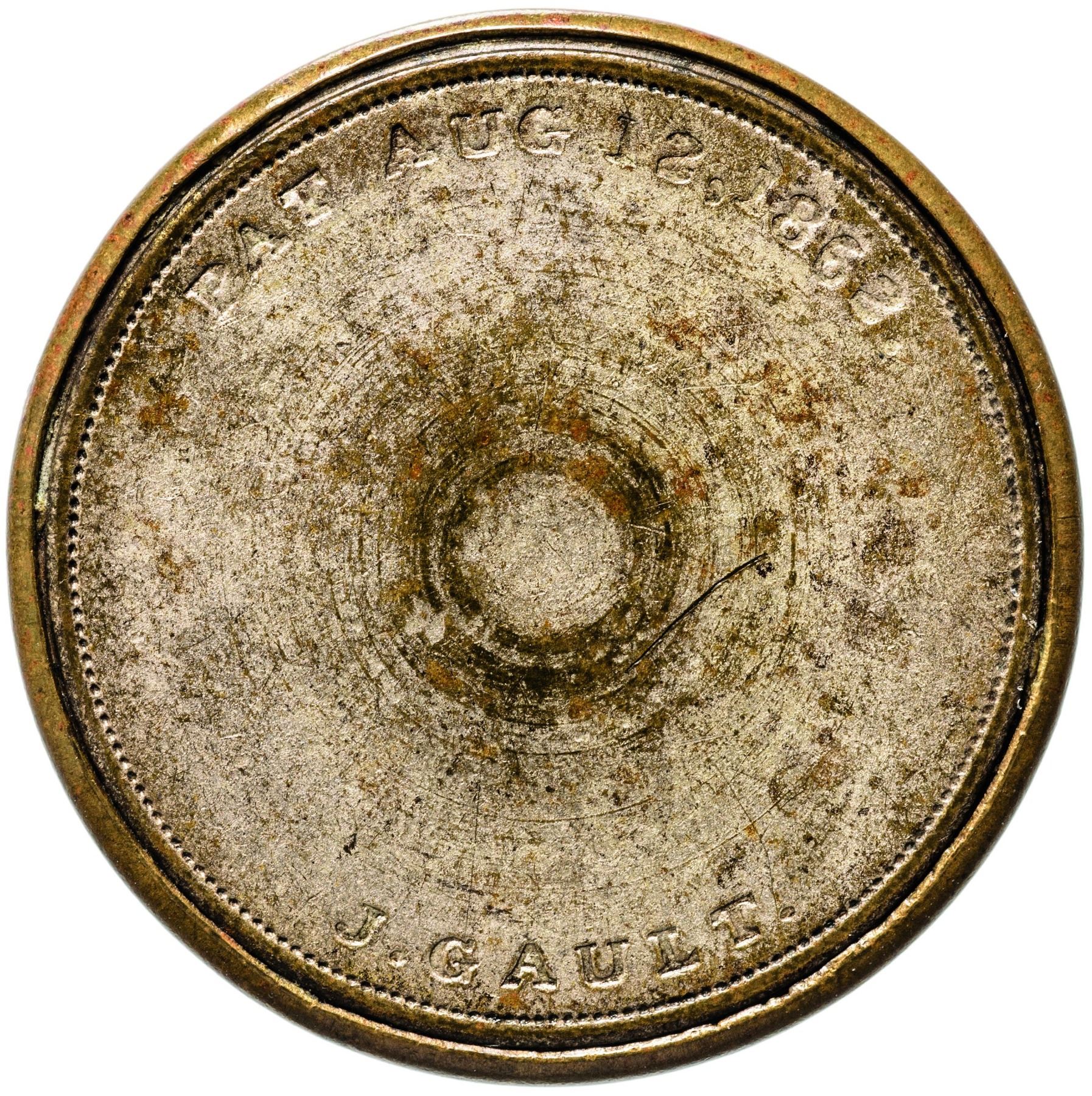 J. Gault. 12 Cents. HB-135, EP-148, S-98. Choice About Uncirculated.