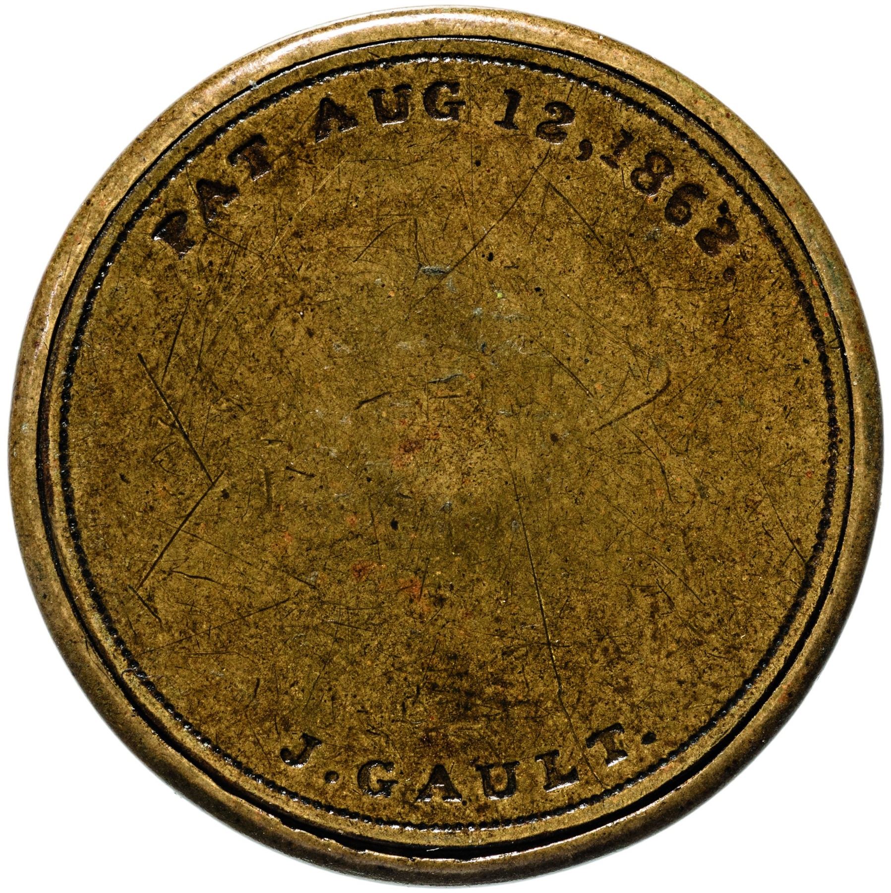 J. Gault. 30 Cents, Plain Frame. HB-139, EP-178, S-100. Extremely Fine.