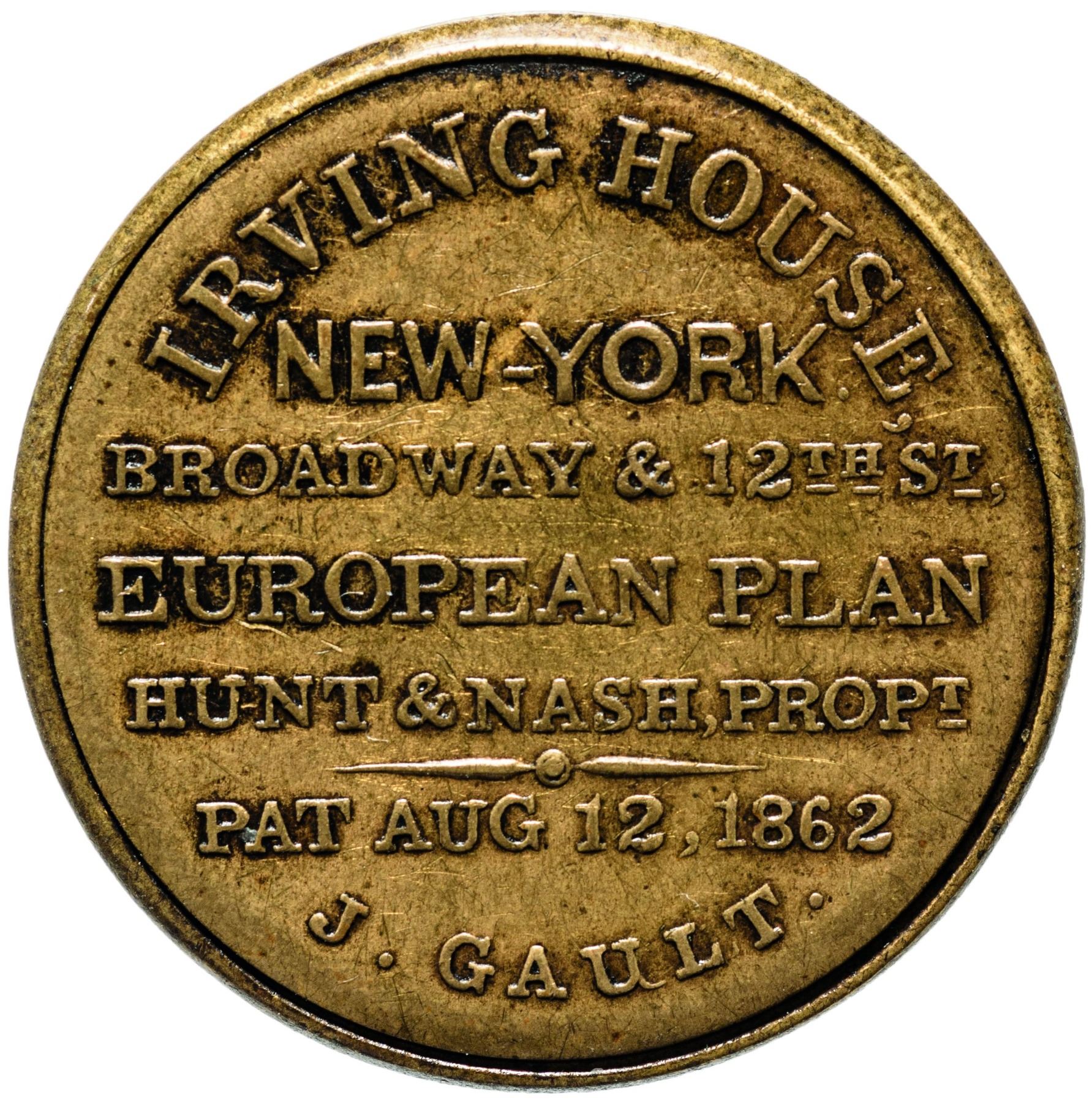 Likely Unique Ribbed Frame 24 cent Irving House, Hunt & Nash Irving ...