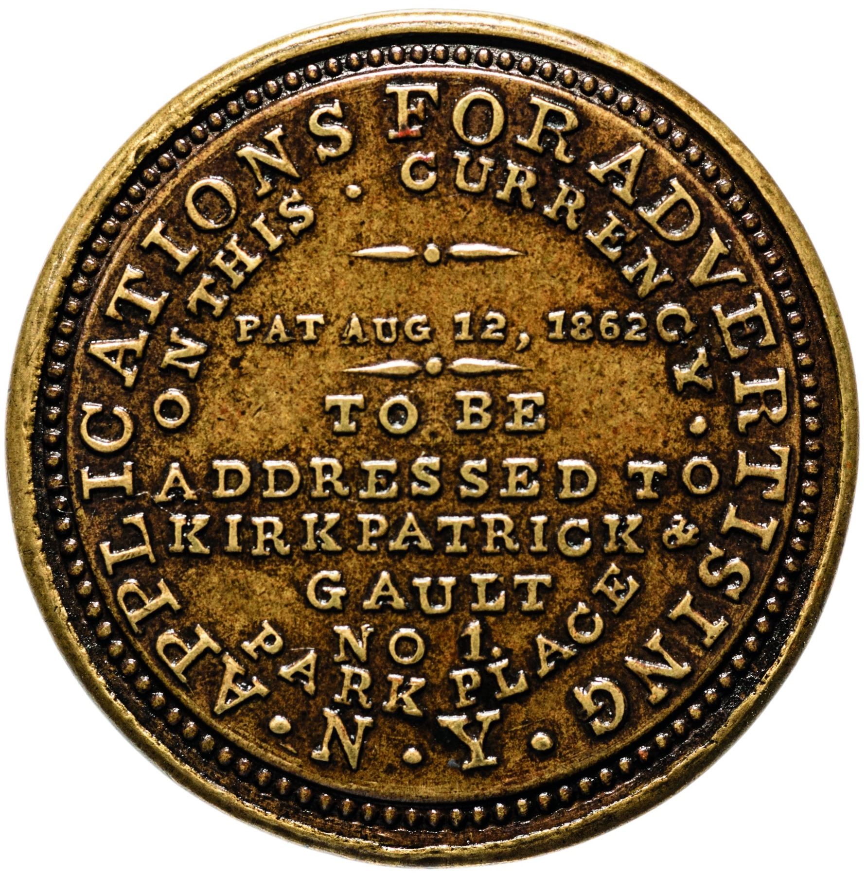 Incredible Quality 90 Cents Encasement Kirkpatrick & Gault. 90 Cents ...