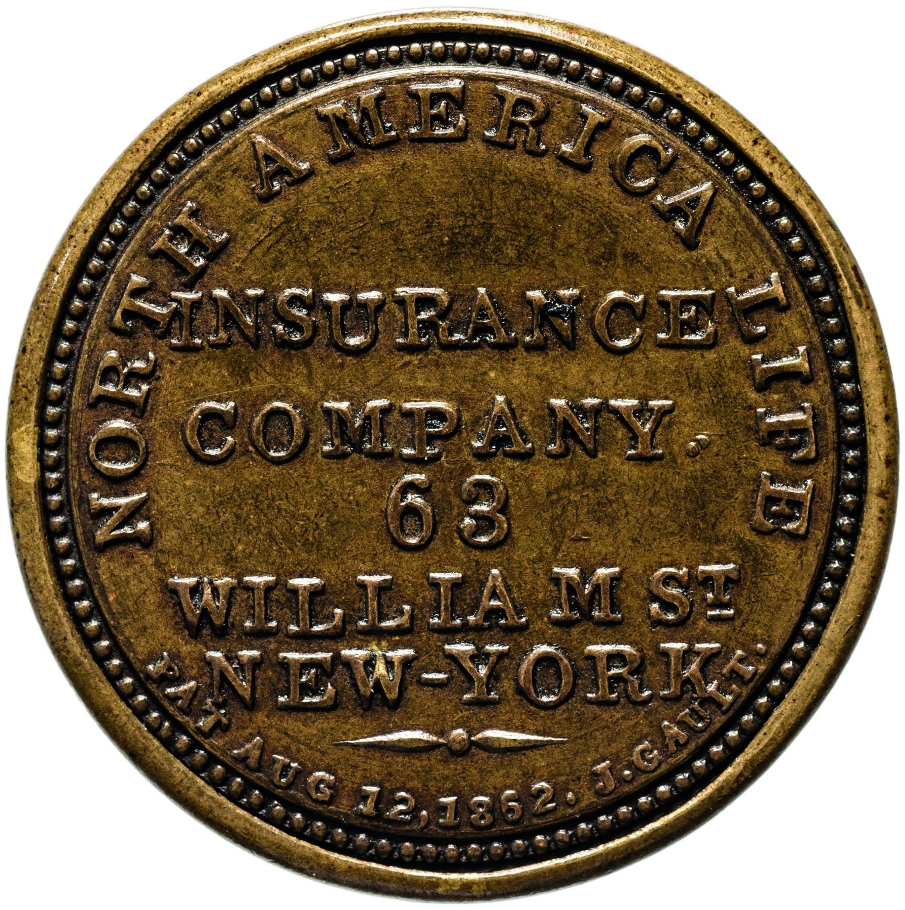 North American Life Insurance Co. 10 Cents, Straight INSURANCE. HB-195 ...