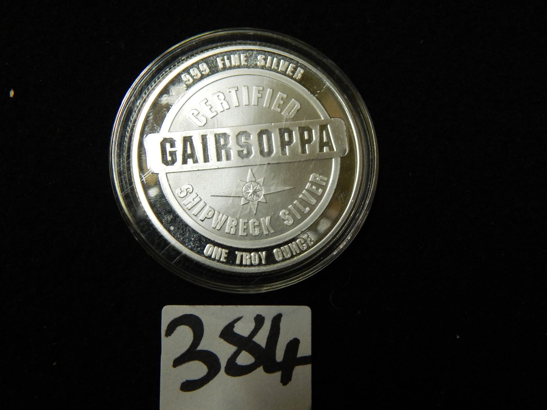 SS GAIRSOPPA SUNK FEB17,1941/ .999 FINE SILVER CERTIFIED GAIRSOPPA ...