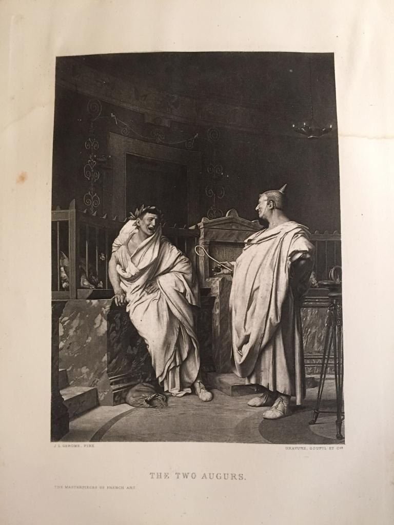 1880's Photogravure Print, Ancient Roman Priests