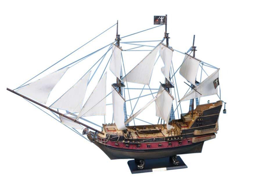 Blackbeard's Queen Anne's Revenge Model Pirate Ship 36" - White Sails