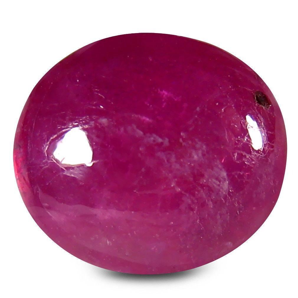 6.28 ct Amazing Oval Cabochon Shape (11 x 10 mm) Red Ruby Natural Gemstone