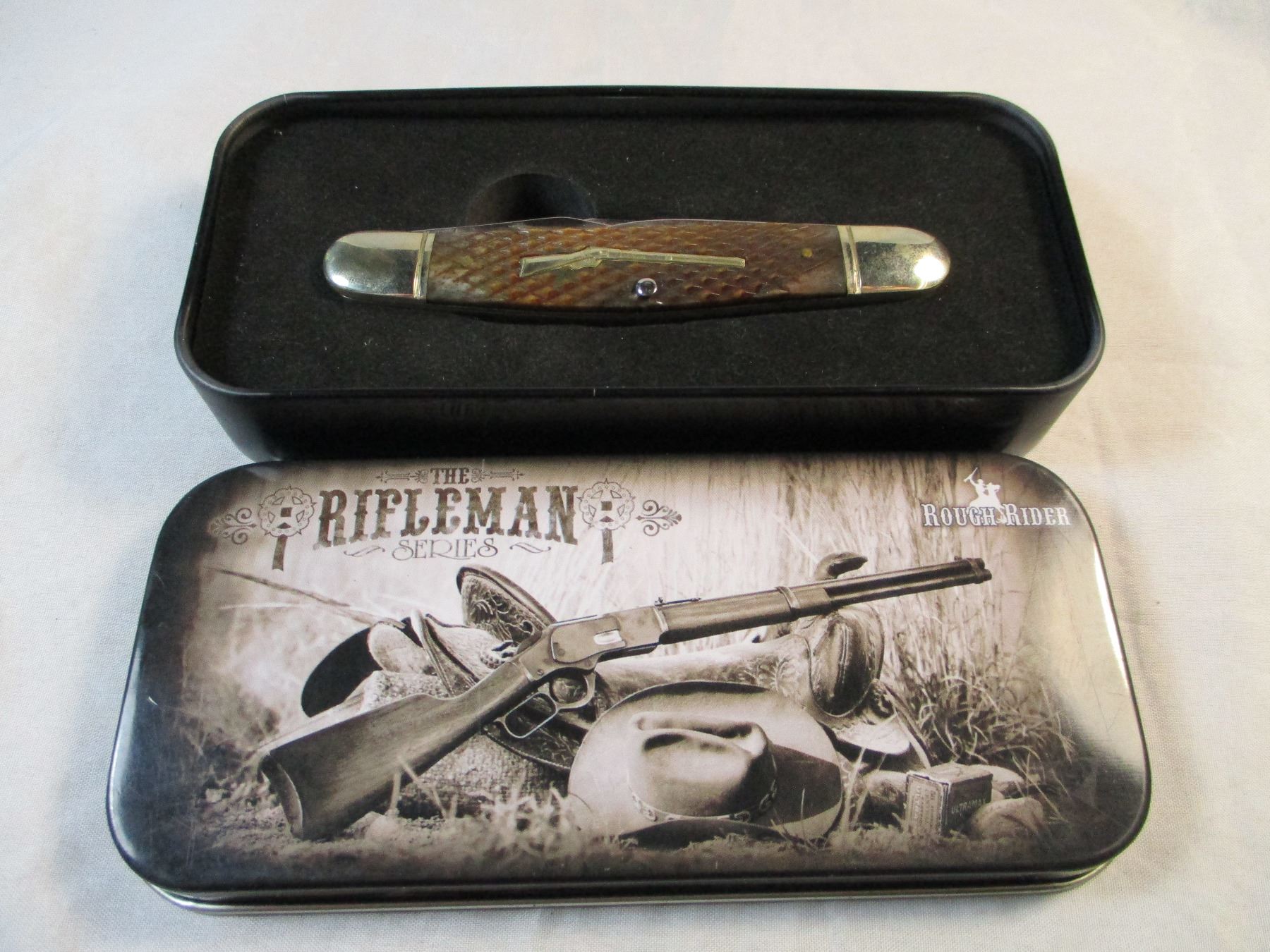 Rough Rider the Rifleman Series Pocket Knife in Collector Tin