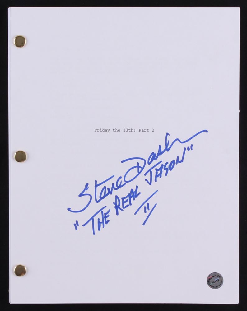 Steve Dash Signed "Friday The 13th: Part 2" Full Movie Script Inscribed ...