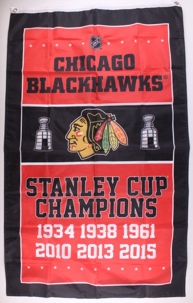 Chicago Blackhawks 36x60 Stanley Cup Champions Flag