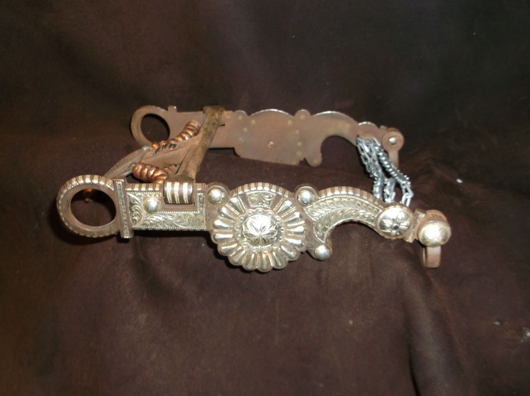 Marked El Gato Silver Inlaid Bit- Carmel Cheek- Spade Mouth- Slobber ...