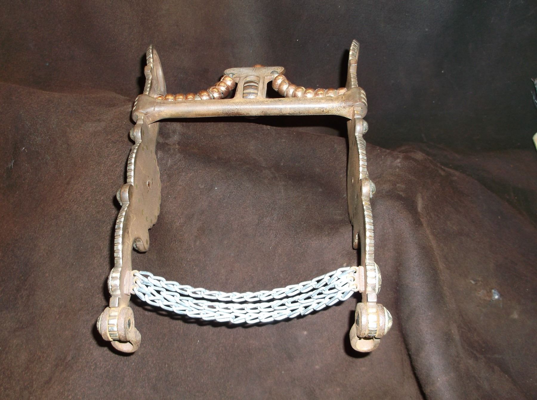 Marked El Gato Silver Inlaid Bit- Carmel Cheek- Spade Mouth- Slobber ...
