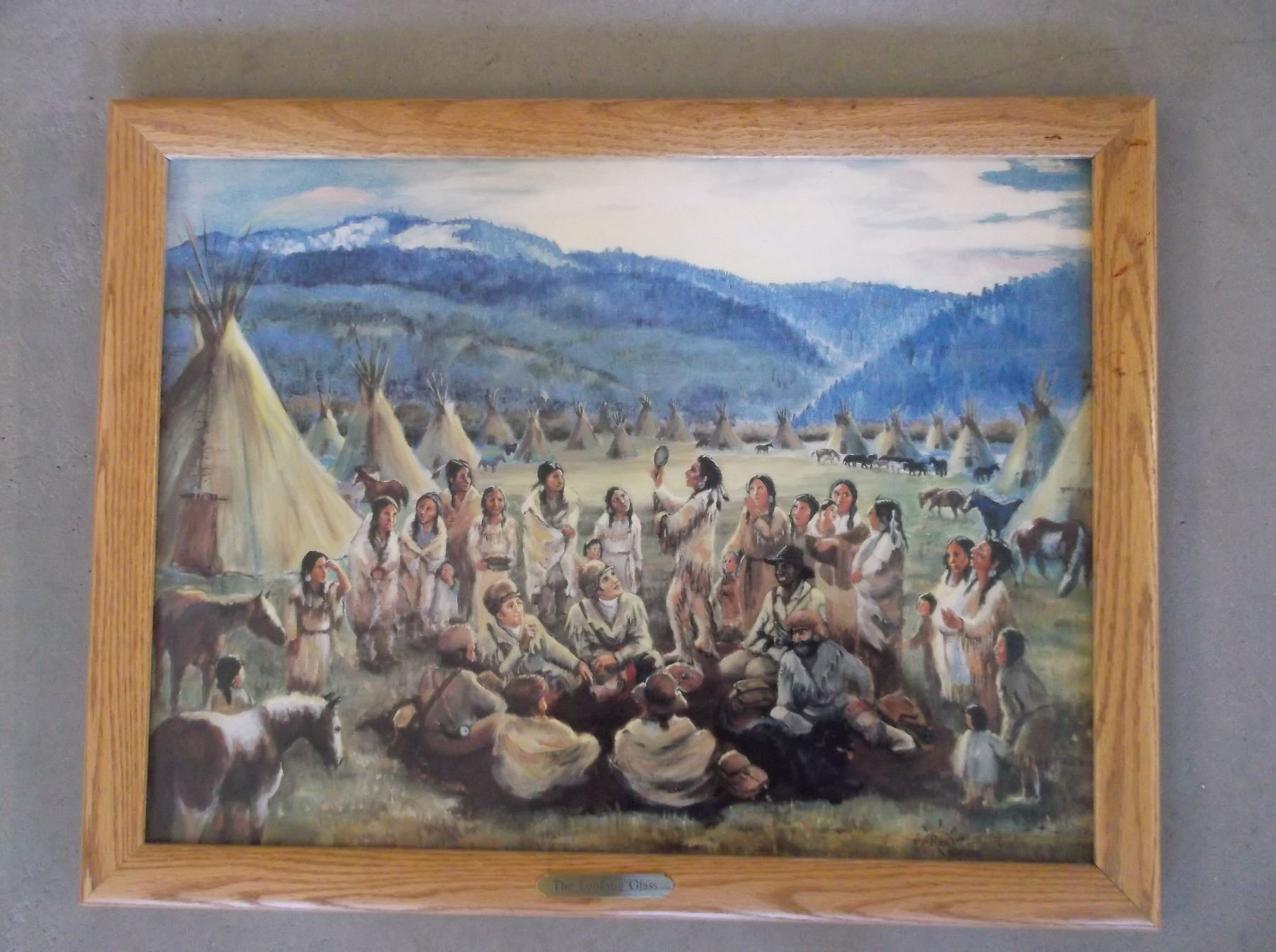 Signed Rae H Porter Stevensville MT Print- "The Looking Glass"- Frame ...