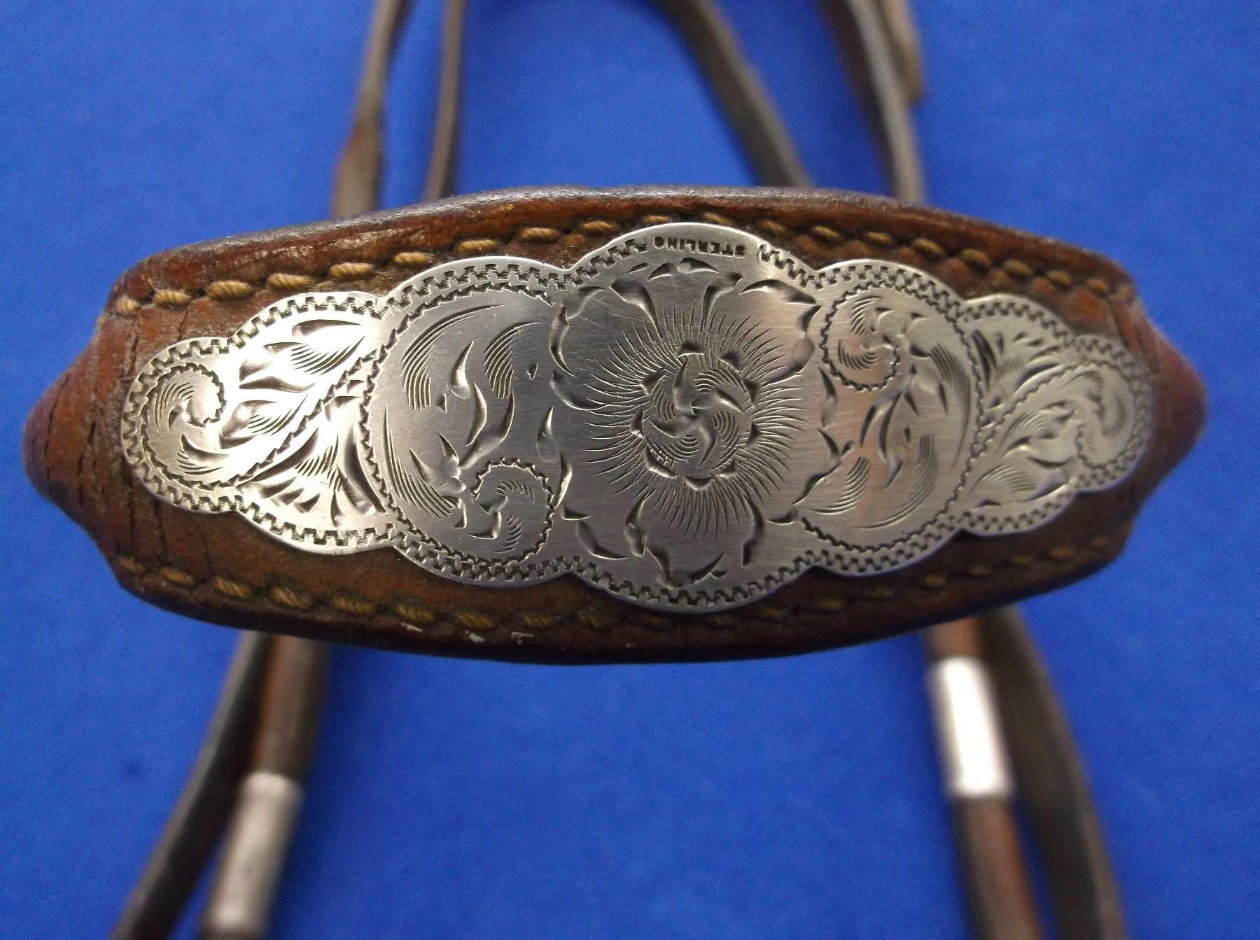 Silver Headstall- Buckles Marked Diablo Sterling