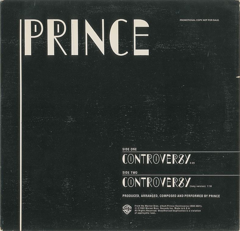 Prince 'Controversy' Single Promo Album