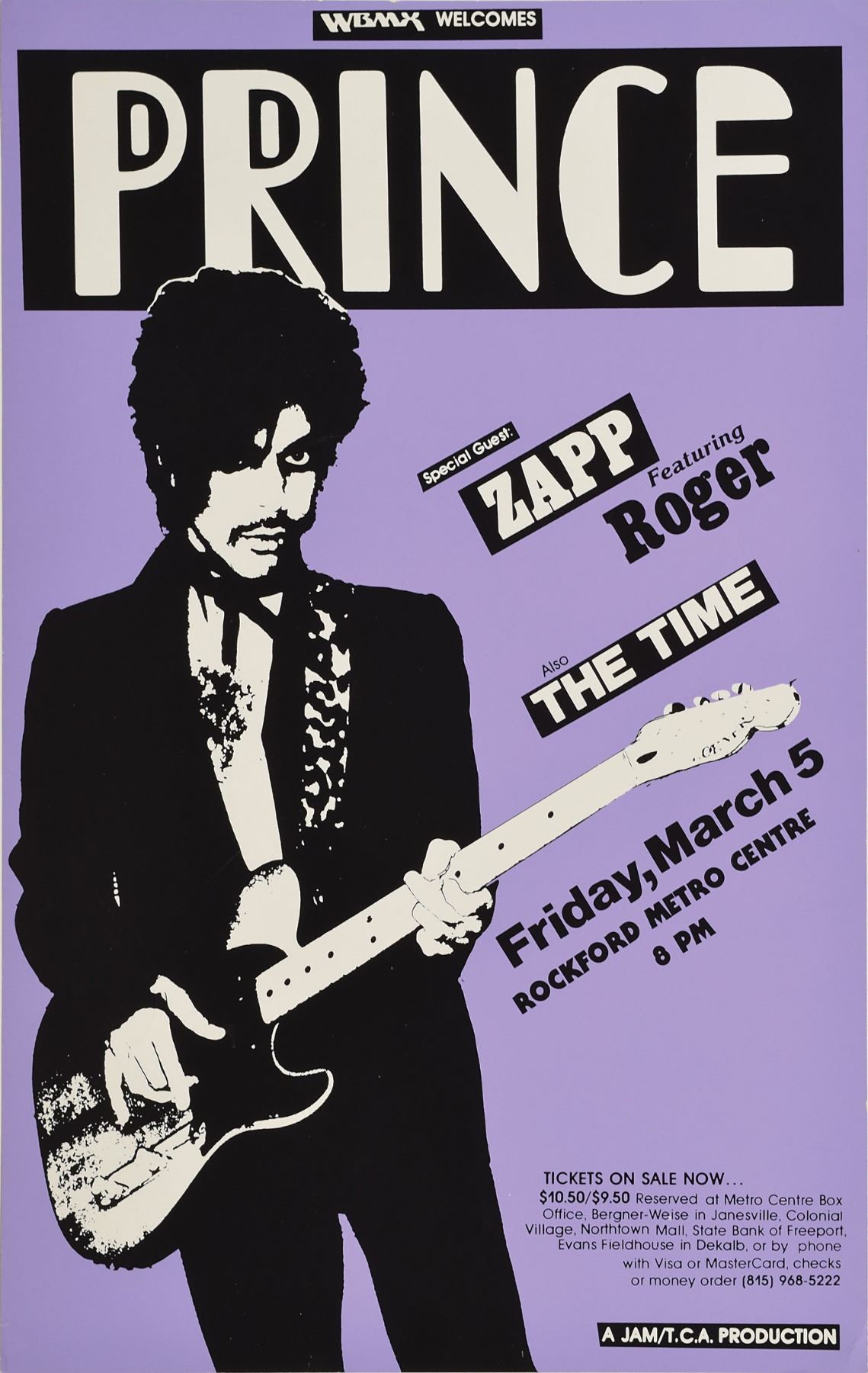 Prince 1982 Rockford Concert Poster