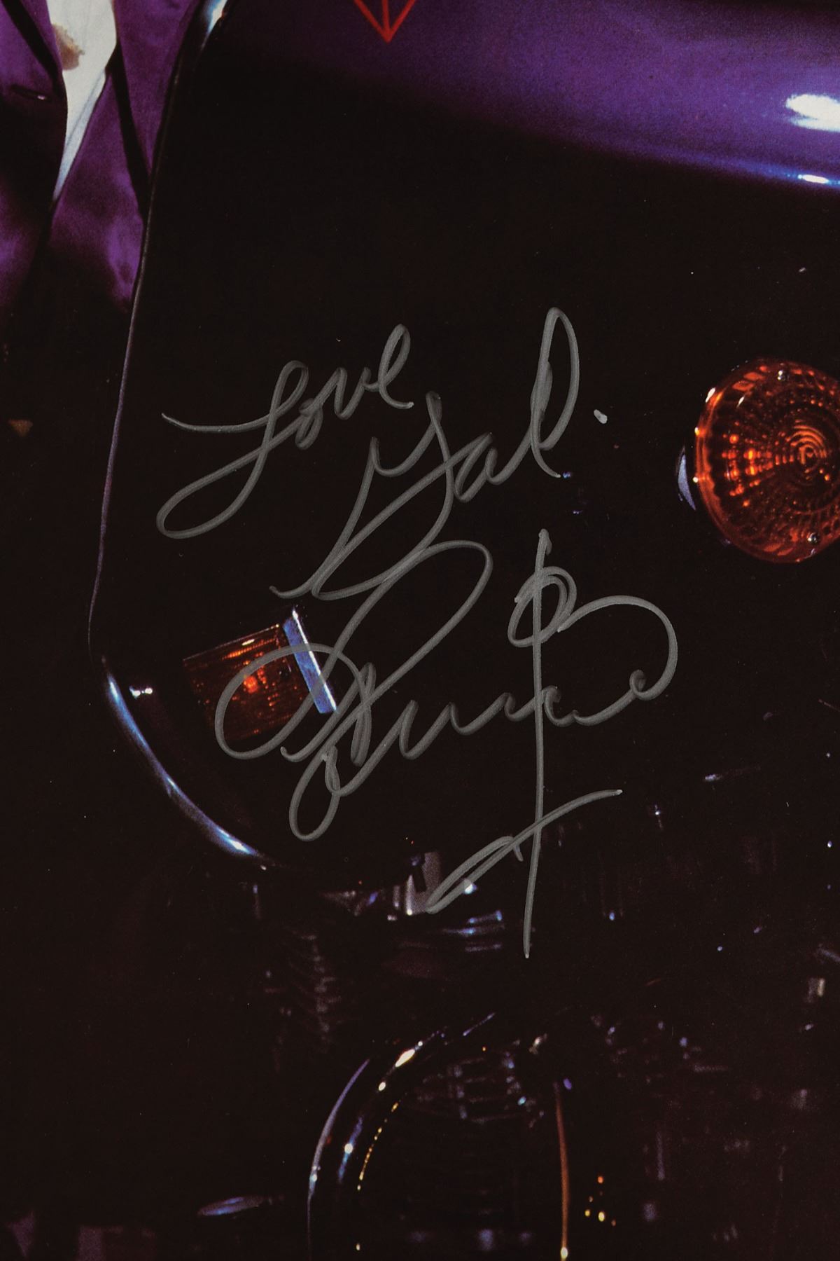 Prince Signed Purple Rain Promo Poster