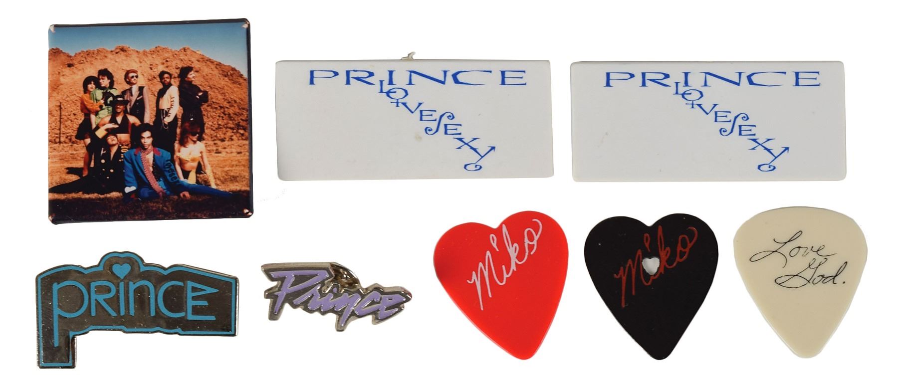 Prince Collection of Guitar Picks and Pins