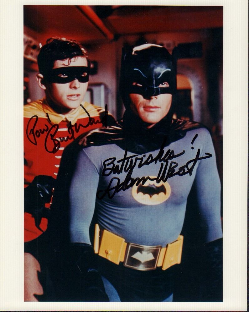 Adam West Burt Ward Batman Signed 8x10 Photo