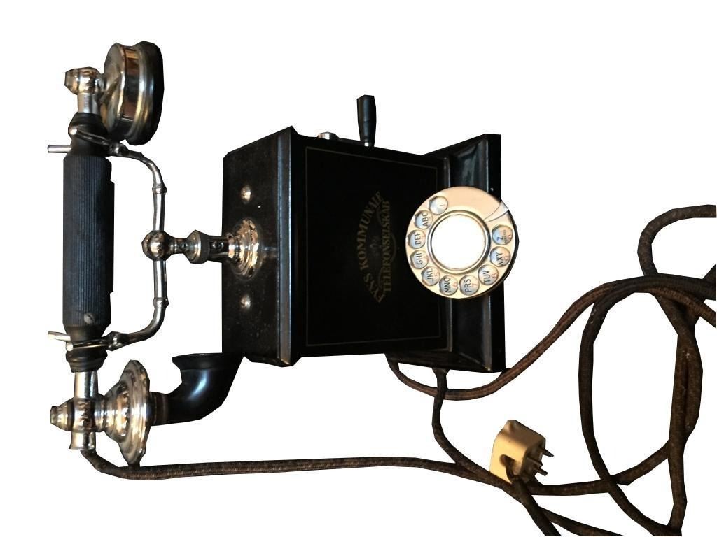 Rare Early 20thc Swedish Hand Crank Telephone